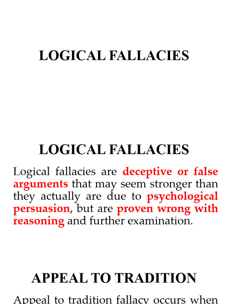 Logical Fallacies | PDF | Fallacy | Argument