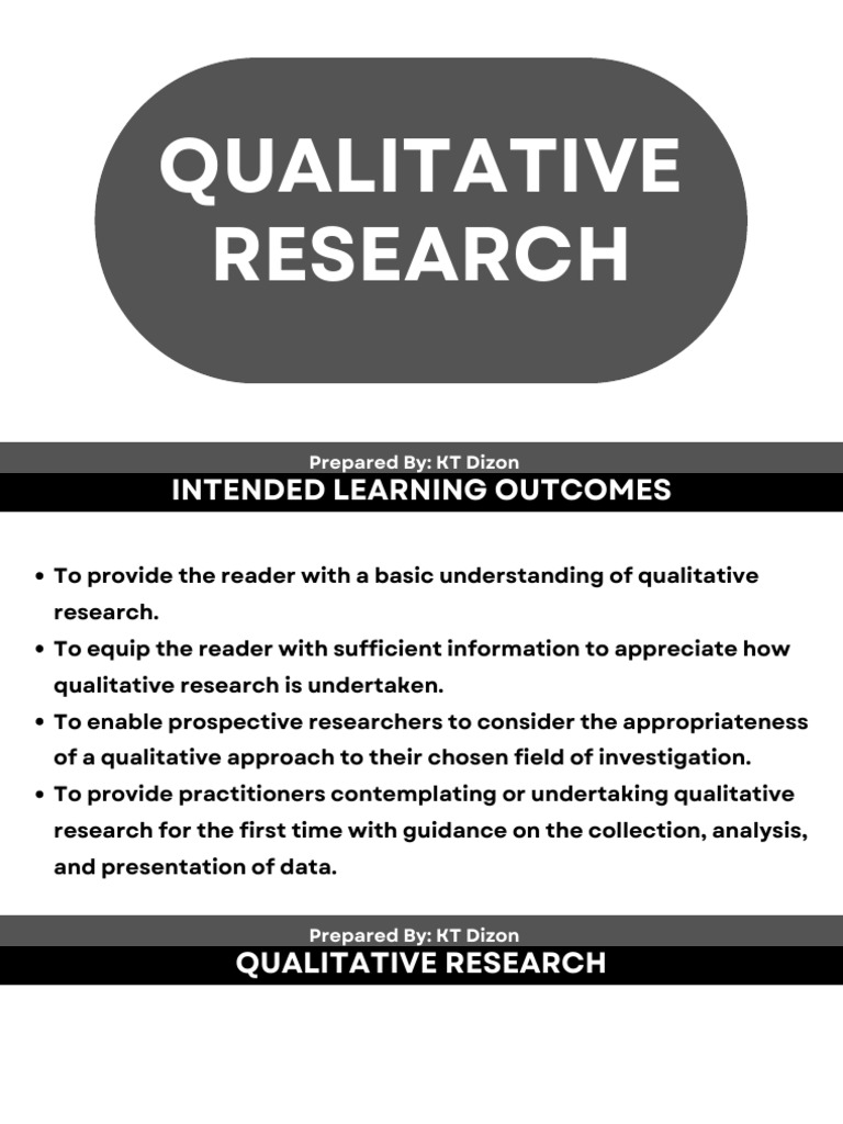Lesson 1 Qualitative Research | PDF | Qualitative Research | Methodology