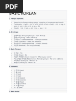10 Basic Korean Conversations Script | PDF | Politics Of Korea | East Asia