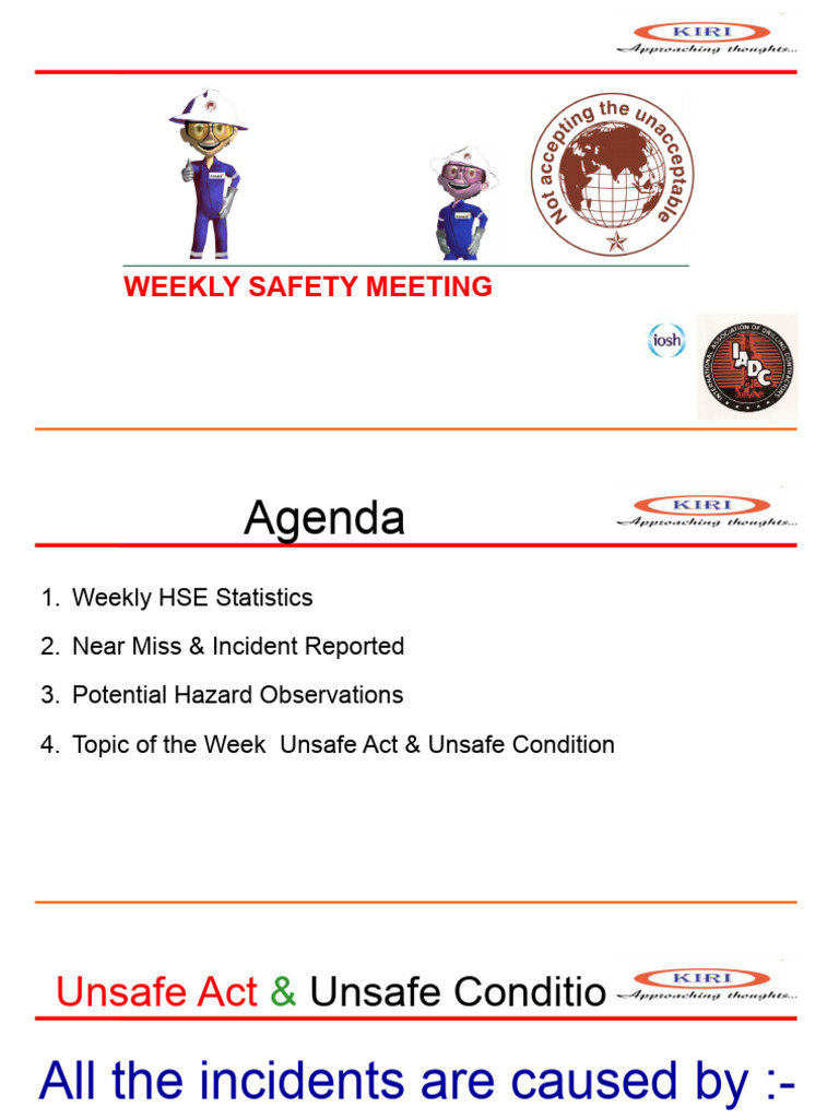 Unsafe Acts and Conditions in Construction | PDF