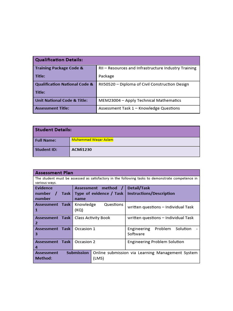 MEM23004 - Task 1 - Knowledge Questions # 1 (2) Again | Download Free PDF | Eigenvalues And ...