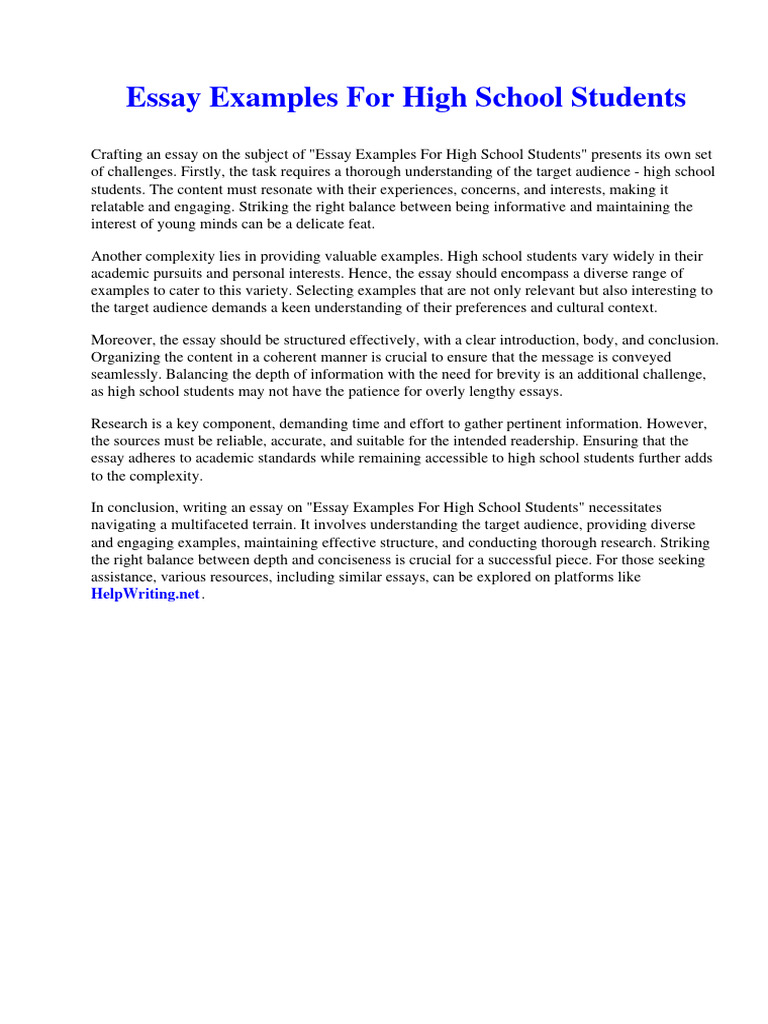 High School Essay Writing Guide | PDF | Cable Television | Digital ...