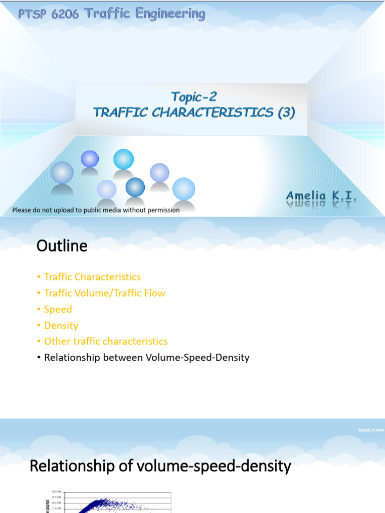 04 - Traffic Characteristics - Relationship Speed Volume Density | PDF | Lane