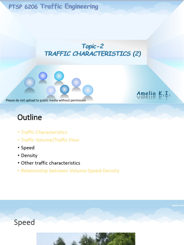03 - Traffic Characteristics - Speed and Density | PDF | Speed | Traffic