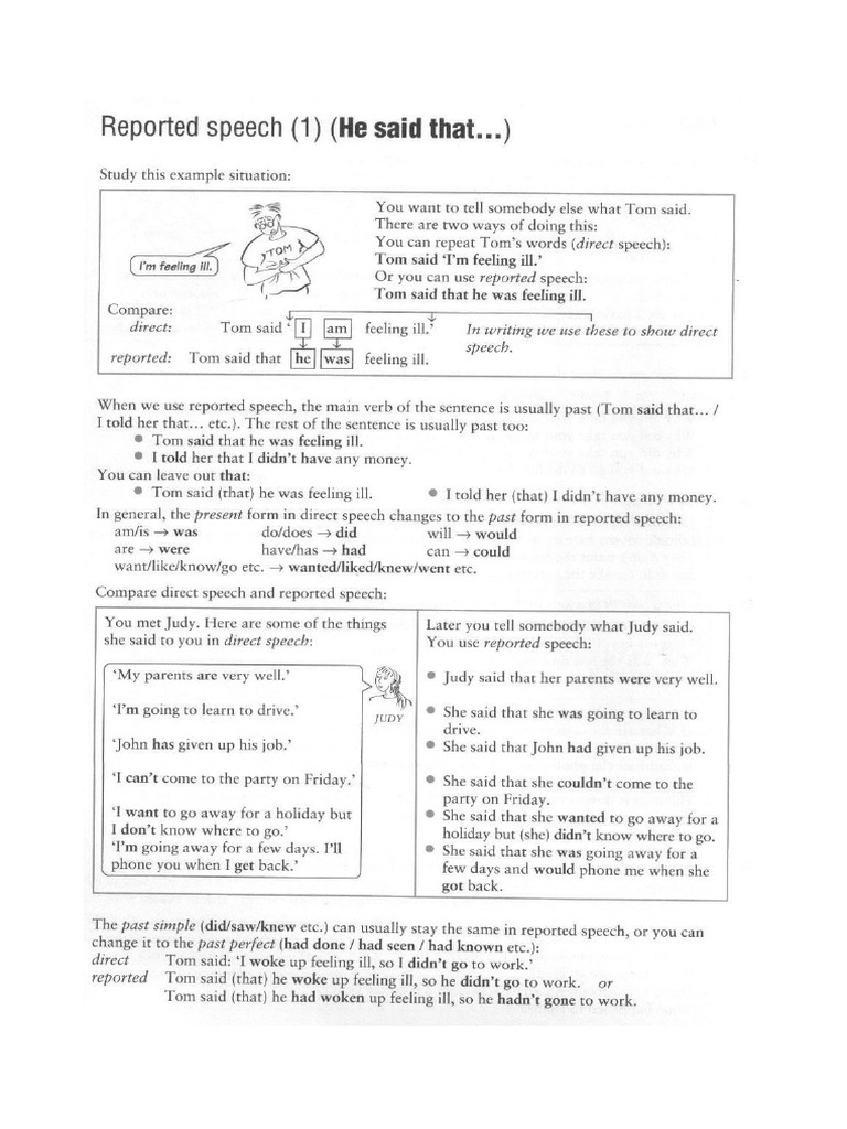 Reported Speech 4 | PDF