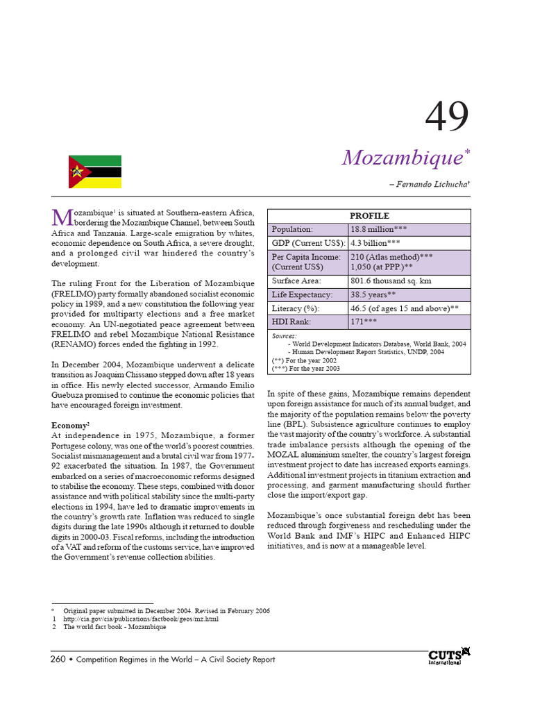 49 Mozambique | PDF | Deregulation | Competition Law