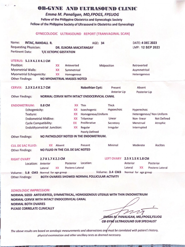 Ob-Gyne and Ultrasound Clinic | PDF