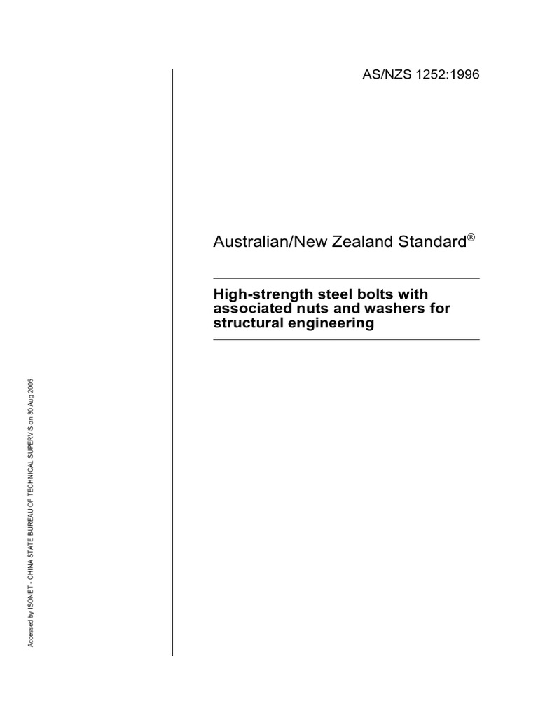 AS1252-1996 高强螺栓 螺母 垫片-3 | PDF