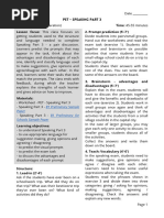 KET Speaking Part 1 Questions | PDF | Lunch | Meal