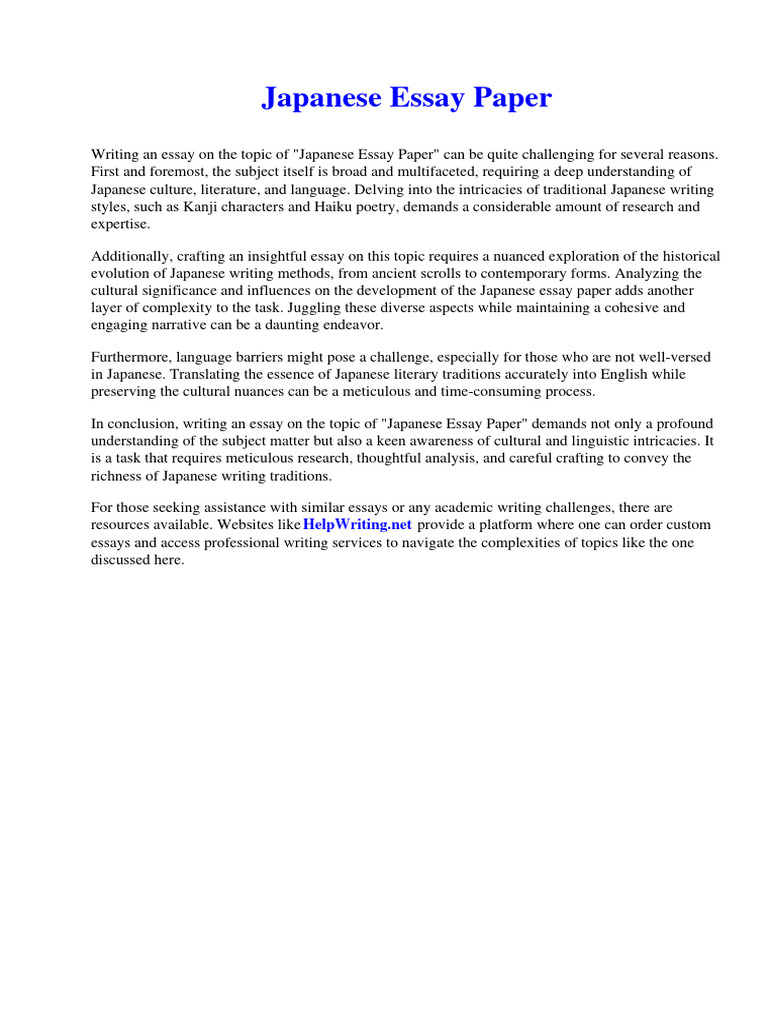 Japanese Essay Paper | PDF | Recession | Gross Domestic Product