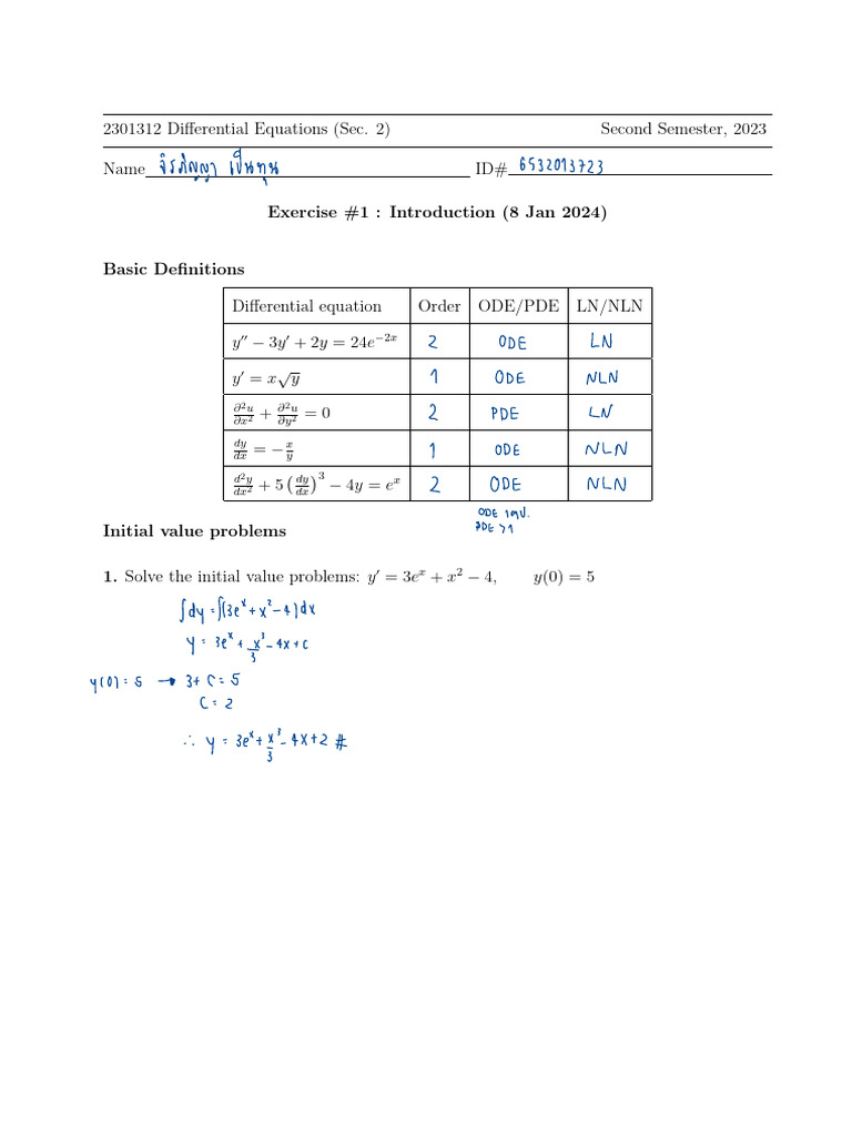 Initial Value Problems in ODEs | PDF | Ordinary Differential Equation | Partial Differential ...