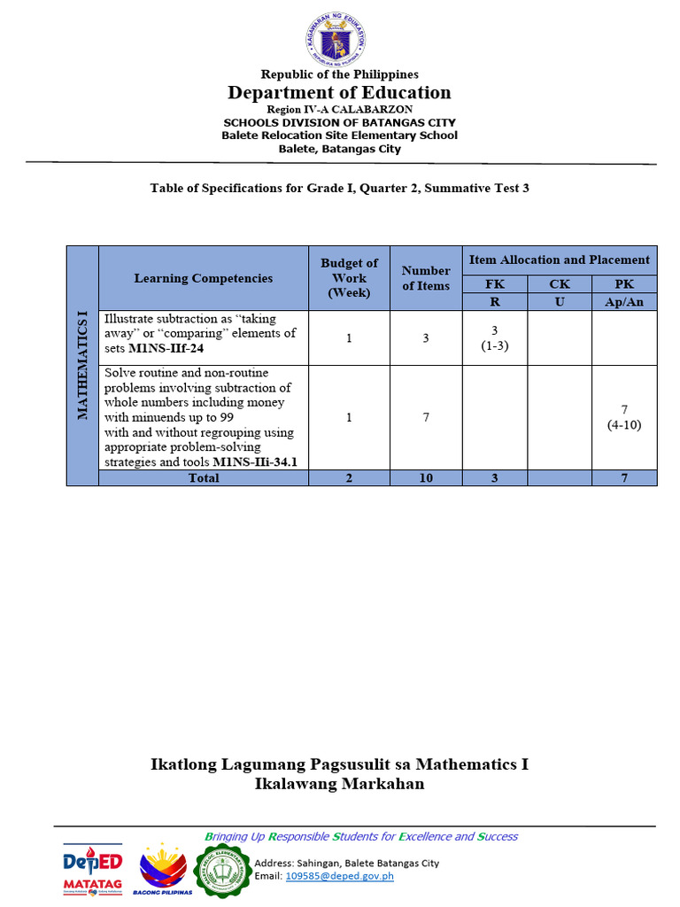 2Q ST3 Math | PDF