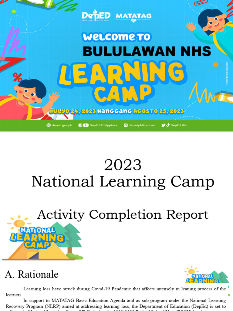 2023 NLC Activity Accomplishment Report | PDF | Teachers | Learning