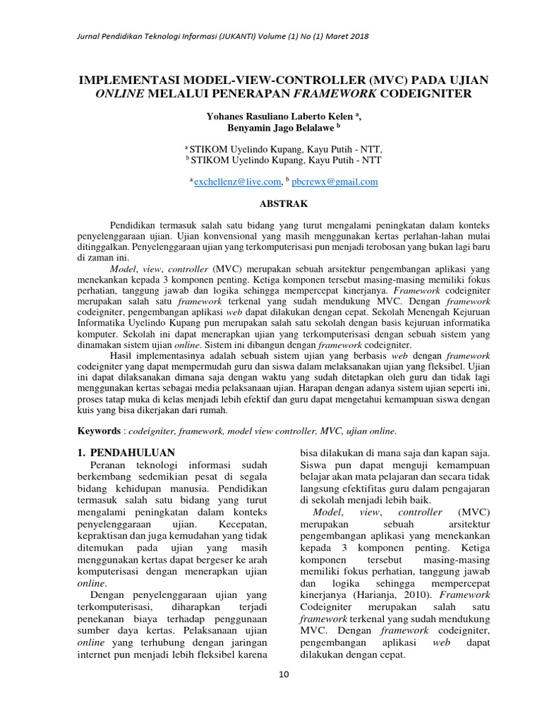 Implementasi Model View Controller MVC P 21809592 | PDF Implementasi Model View Controller MVC P 21809592 | PDF