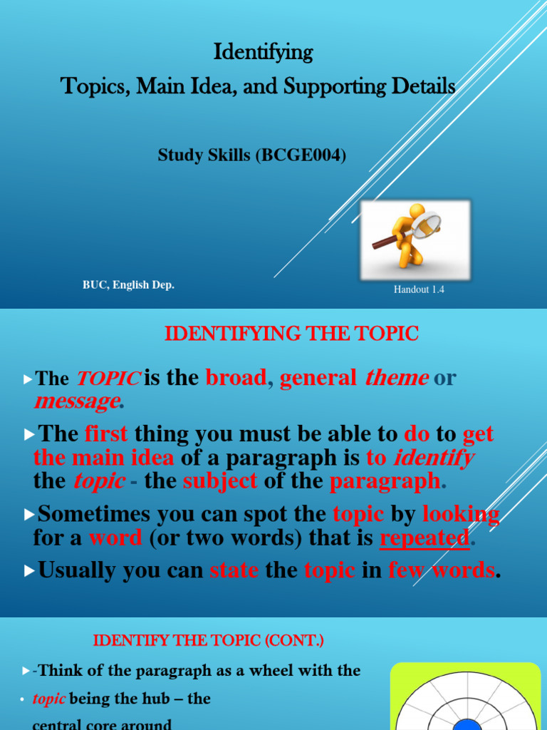 Unit 1. 5. Identifying Topics | PDF | Canal | Erie Canal