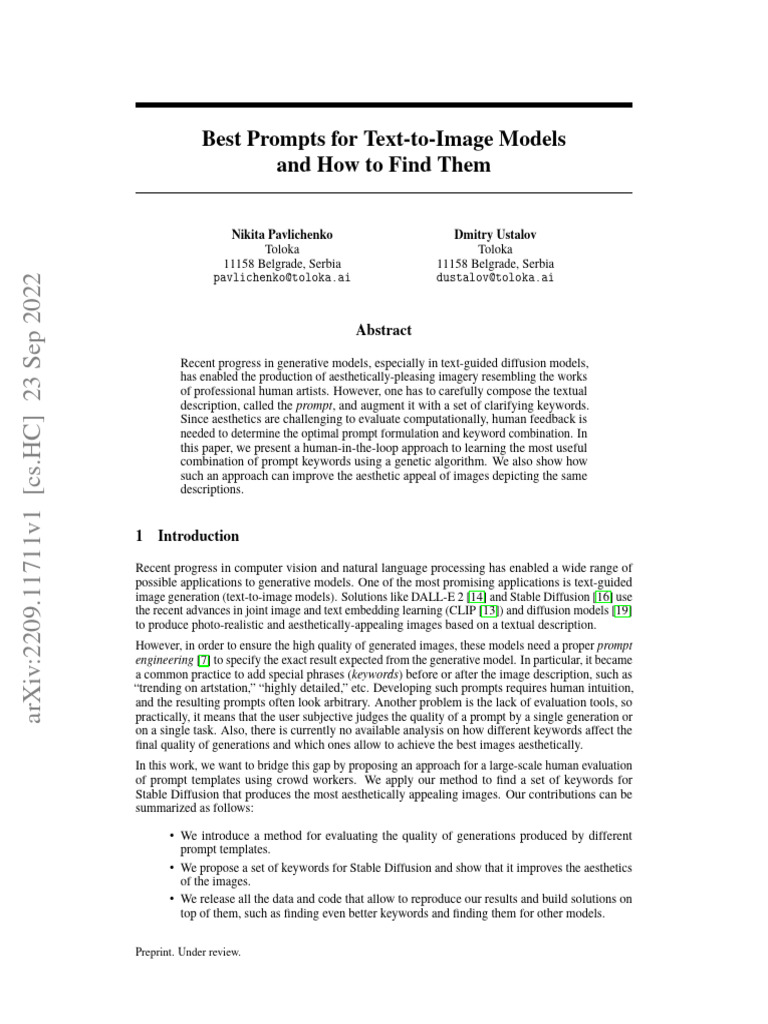 Best Prompts For Text-to-Image Models and How To F | PDF | Genetic ...