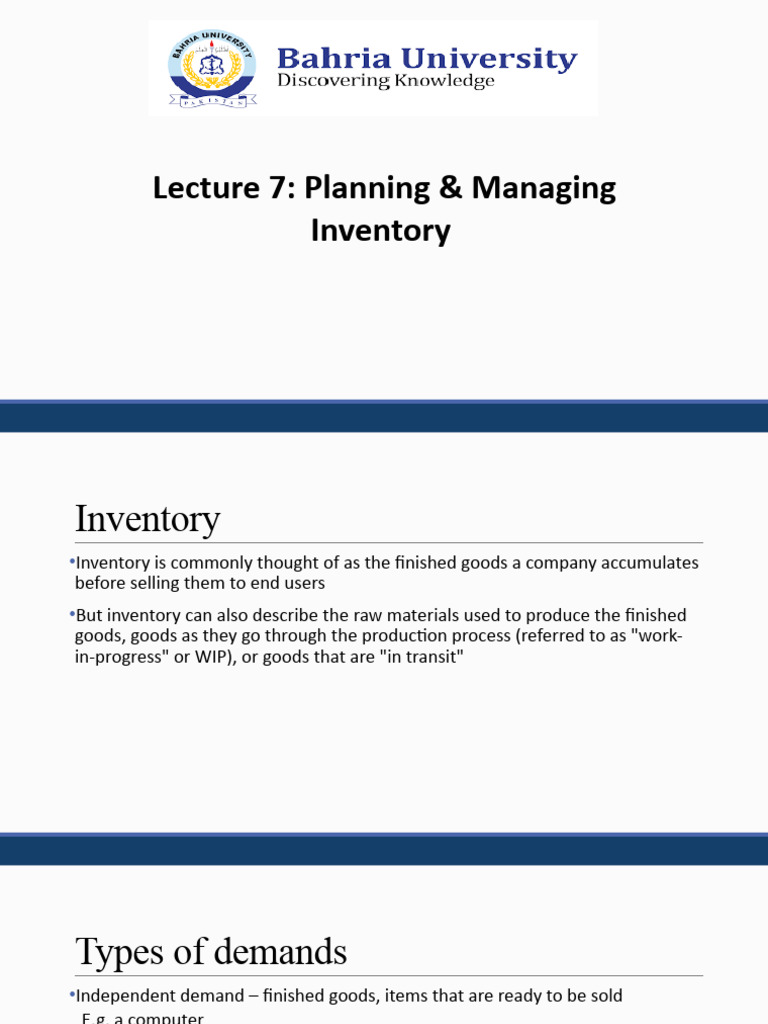 Inventory Management Strategies | PDF | Inventory | Goods