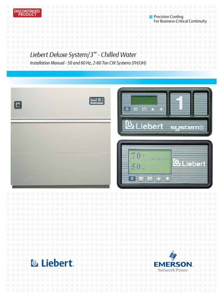 Liebert Deluxe System 3 Chilled Water Installation Manual | Download ...