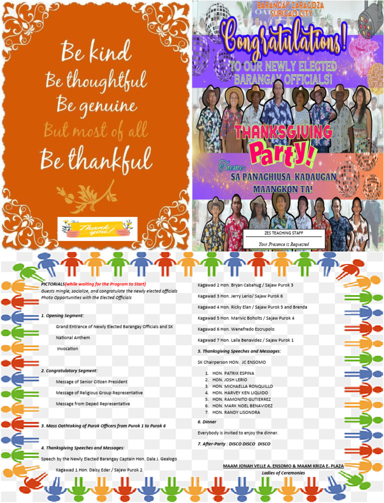 Thanksgiving Party Program | PDF