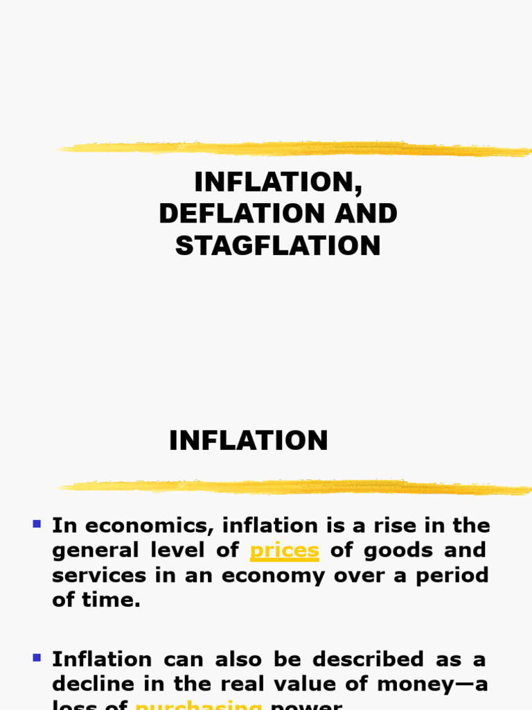 Macro Economics - Infation, Deflation and Stagflation | PDF | Inflation ...