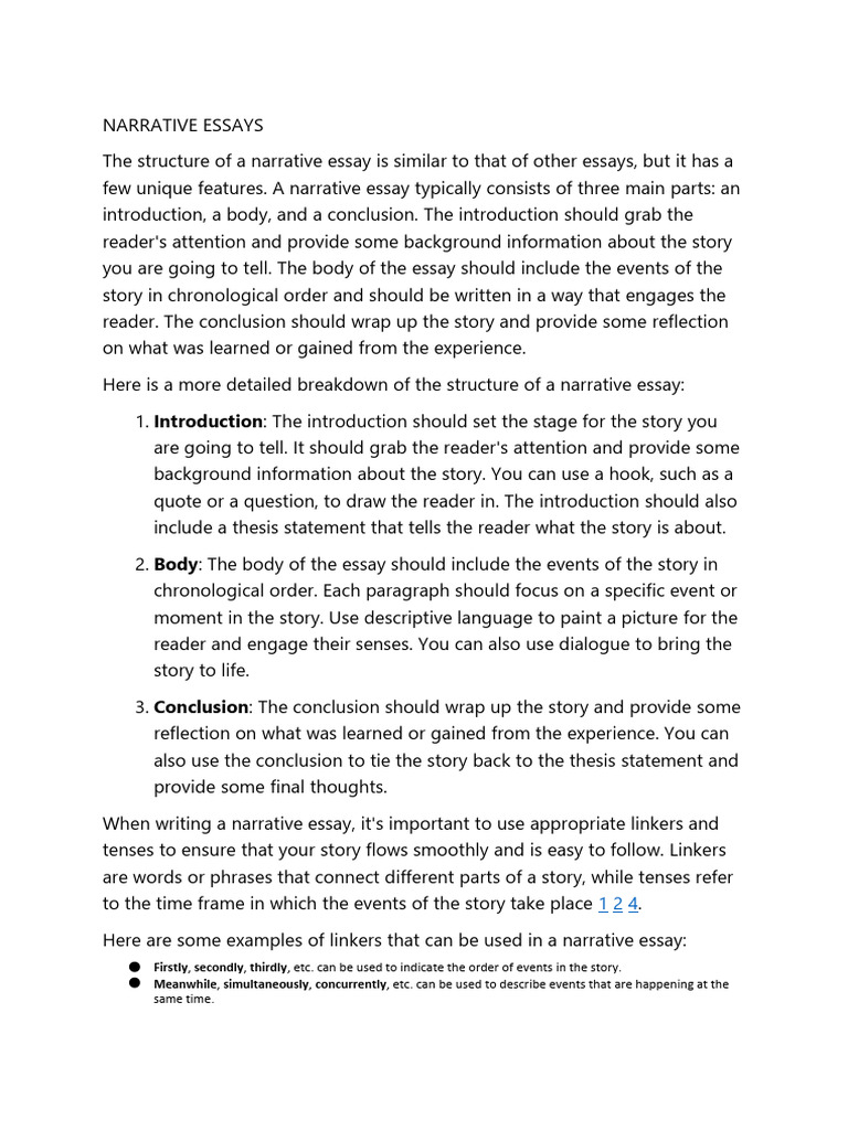 Narrative Essay Writing Guide | PDF | Essays | Income