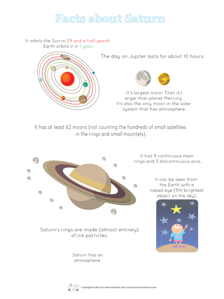 Saturn Facts For Kids Ilovepdf Compressed | PDF
