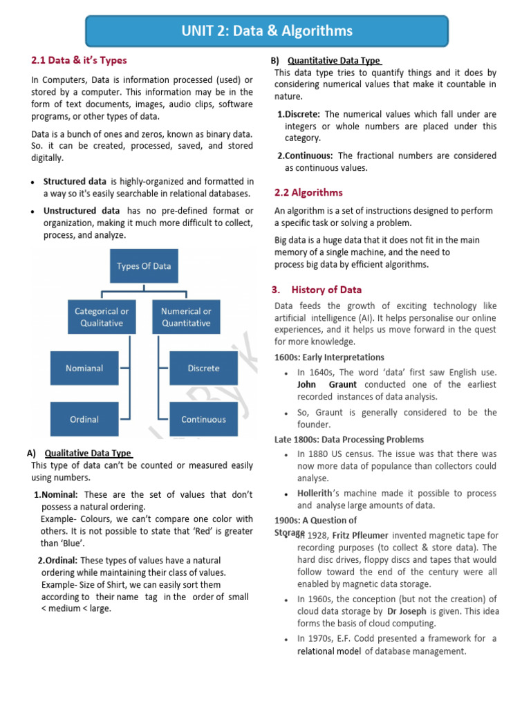 Unit 2 of AI | PDF | Data | Algorithms