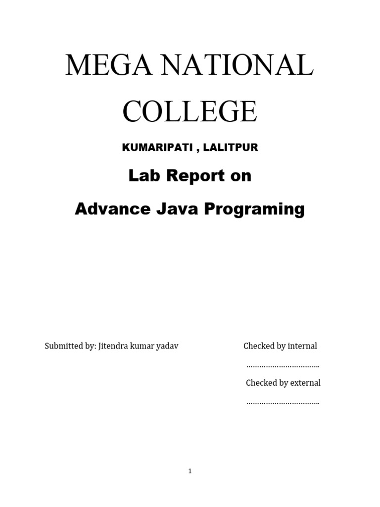 Java Lab Report | PDF | Computer Programming | Computing Java Lab Report | PDF | Computer Programming | Computing