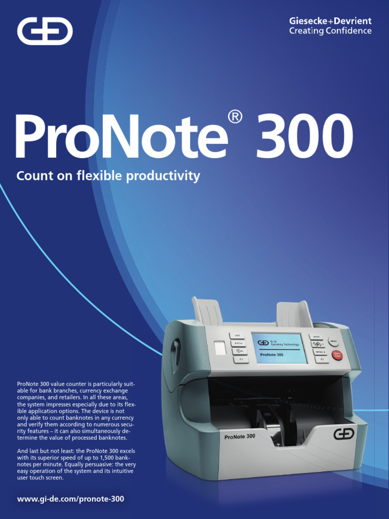 GD Brochure ProNote 300 en | PDF | Touchscreen | Currency