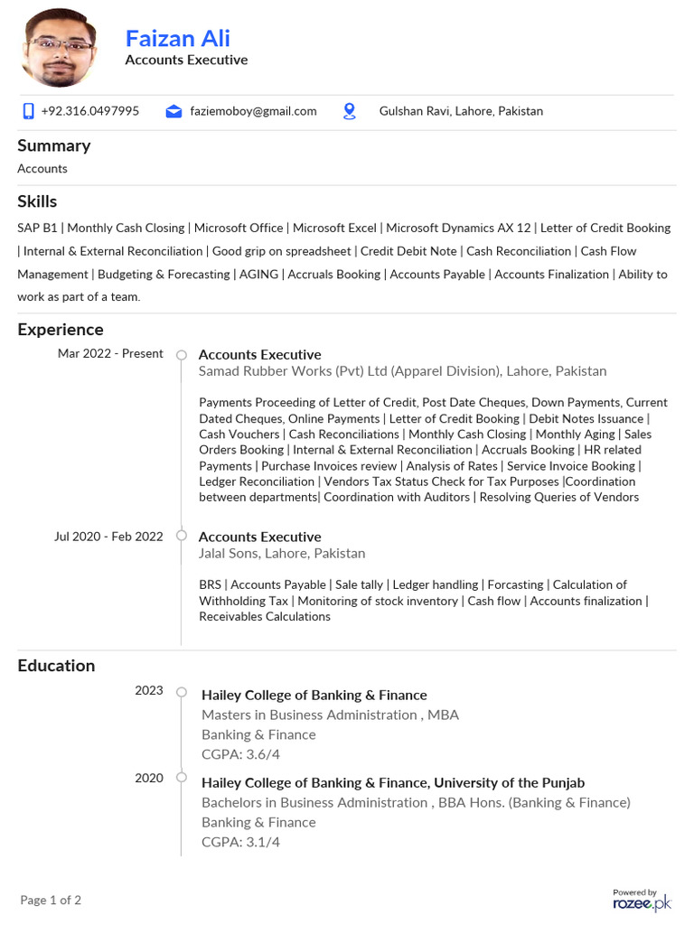 Faizan Ali | PDF | Accounts Payable | Payments