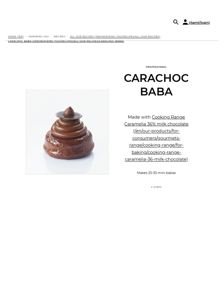 CARACHOC BABA - Valrhona Chocolate | Download Free PDF | Custard | Foods