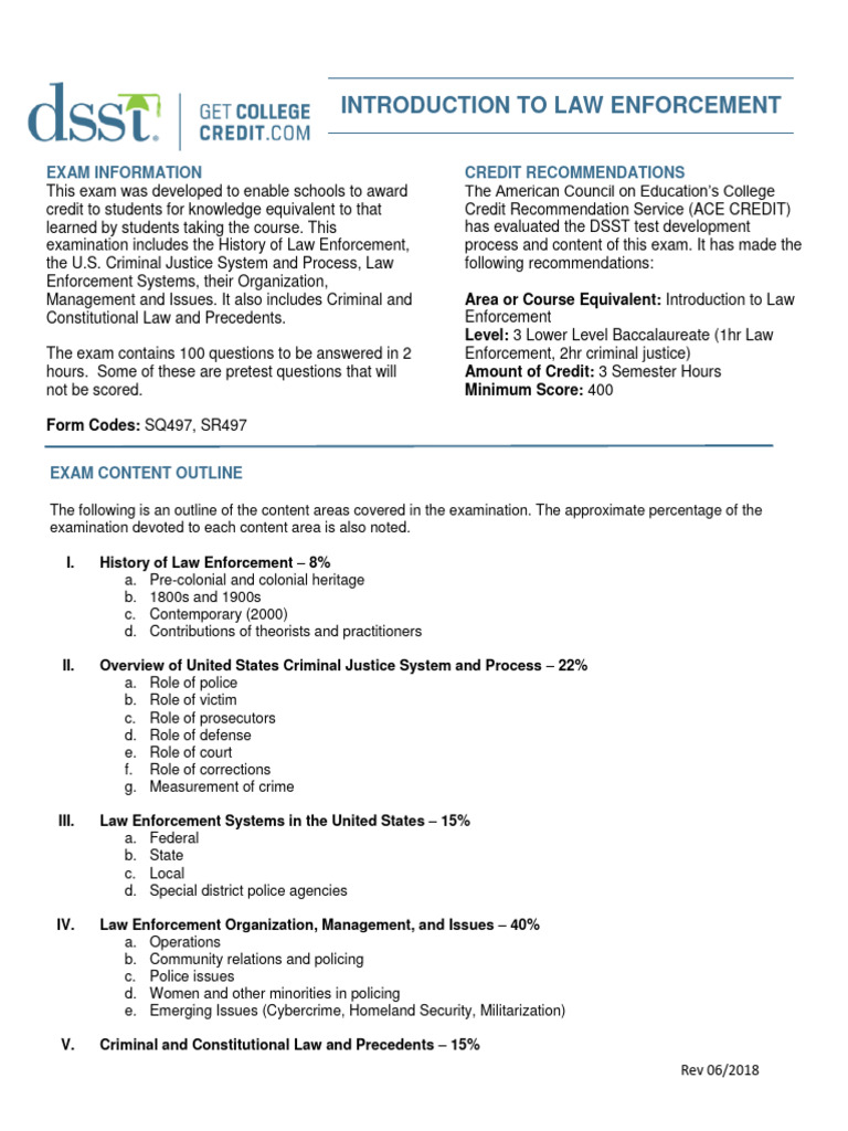 Introduction To Law Enforcement | PDF | Police | Uniform Crime Reports