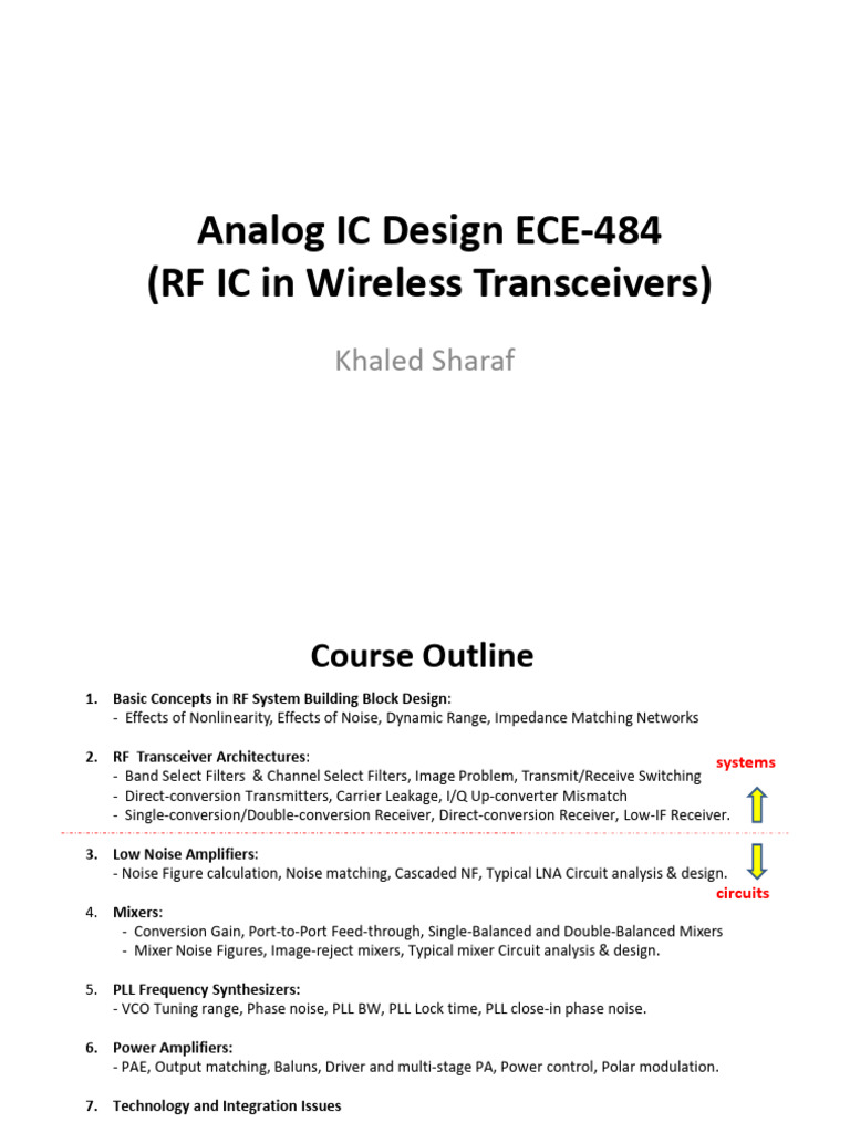 RF Transceivers - Introduction | PDF | Amplifier | Cmos
