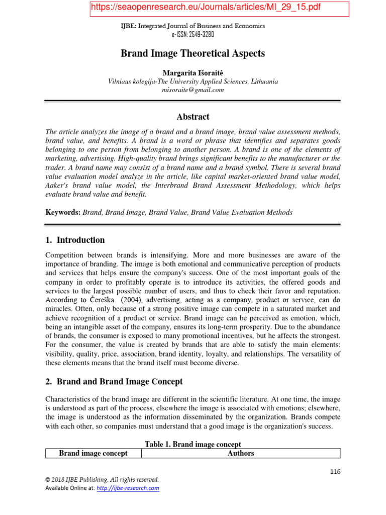 Brand Image and Value Assessment Methods | PDF | Brand | Product (Business)