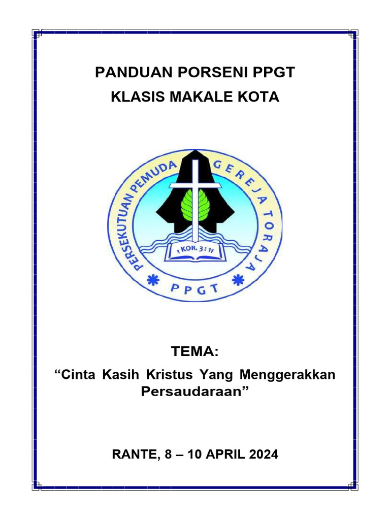 Panduan PORSENI PPGT 2024 Makale | PDF