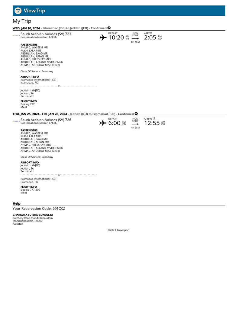 Tickets Saudi Airline | PDF