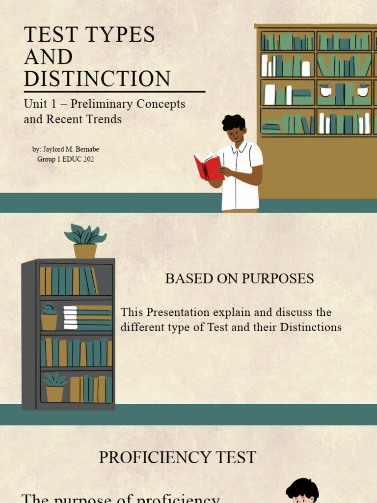 Test Types and Distinction | PDF | Cognition | Tests