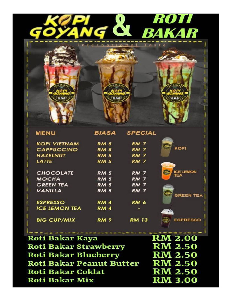 Menu Kopi Goyang Terbaru | PDF