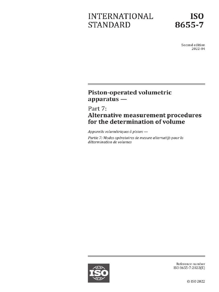 ISO 8655.7.2022 - Alternative Measurement Procedures For The ...