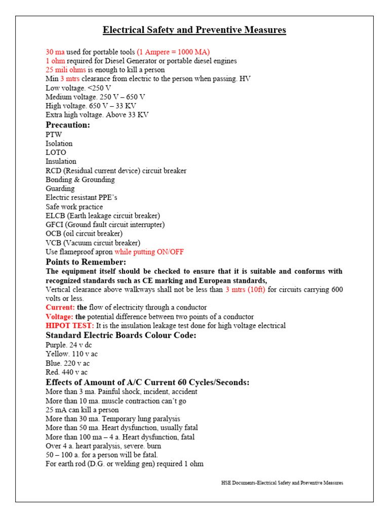 Electrical Safety and Preventive Measures | PDF | Electrical Engineering | Electrical Components
