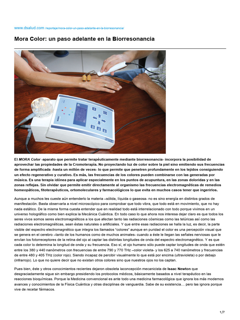 Mora Color Un Paso Adelante en La Biorresonancia | PDF | Color | Frecuencia
