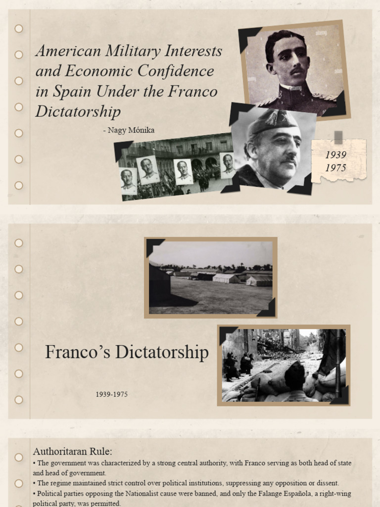 American Military Interests and Economic Confidence in Spain Under The ...