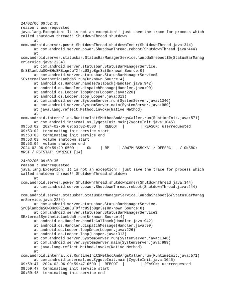 Power Off Reset Reason Pdf Java Programming Language 7521