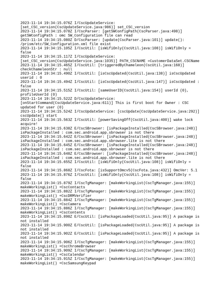 CSC Update Log | PDF | Telecommunications | Computing