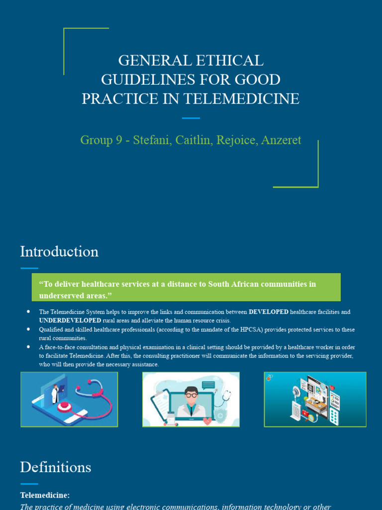 Telemedicine Ethics for SA HCPs | PDF | Health Care | Informed Consent