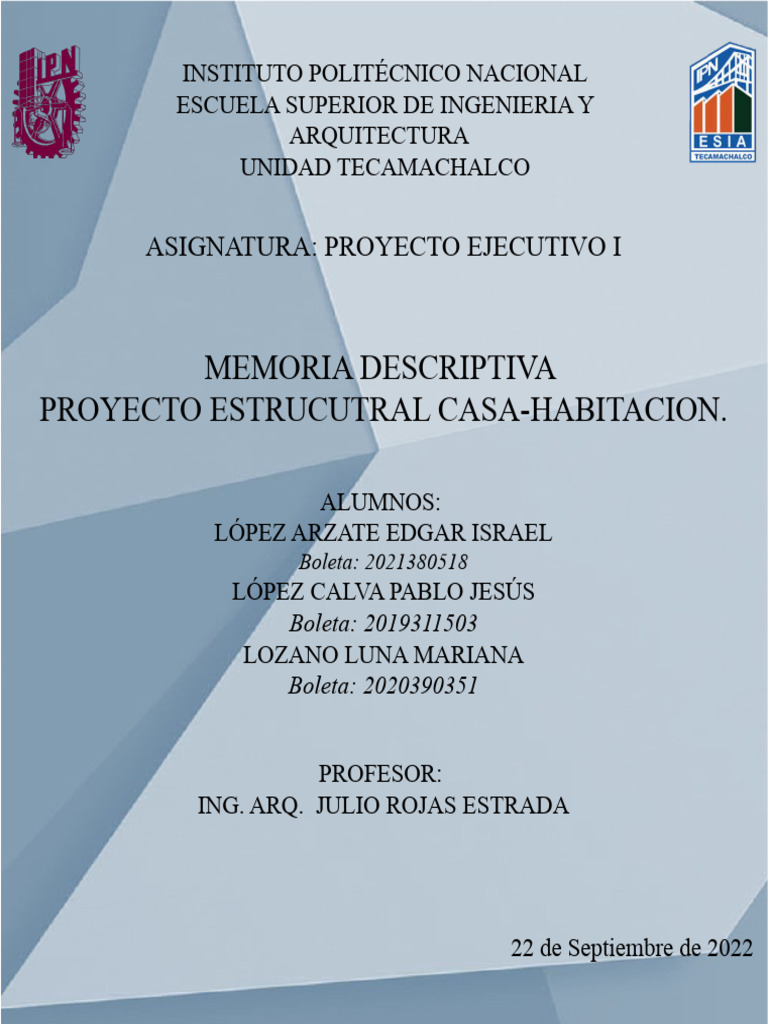 Memoria Descriptiva Estructural | PDF | Ingeniería estructural