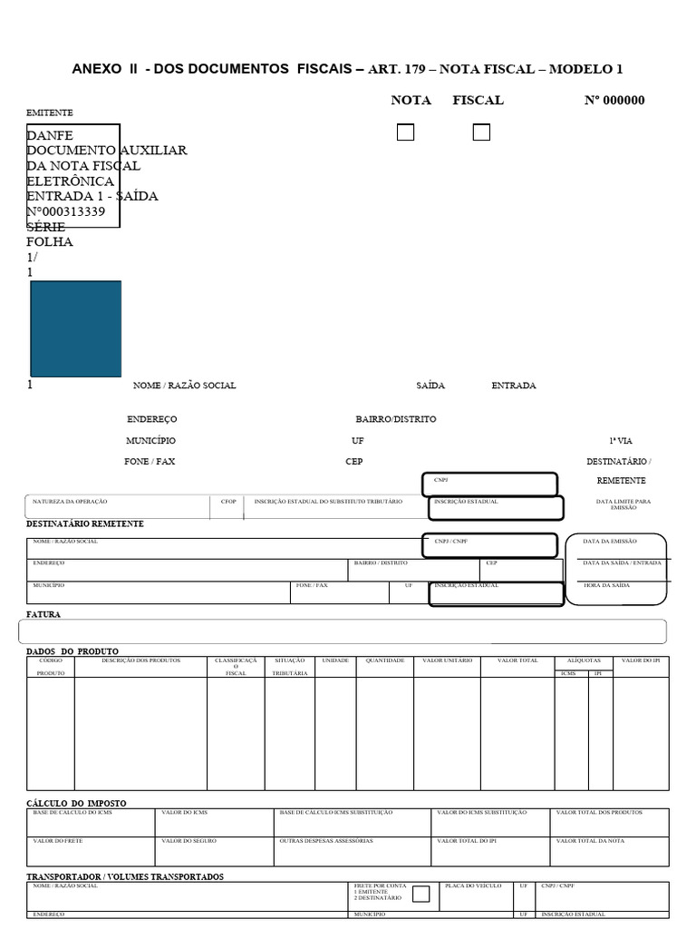 Nota Fiscal Modelo 2 | PDF | Recibo | Business