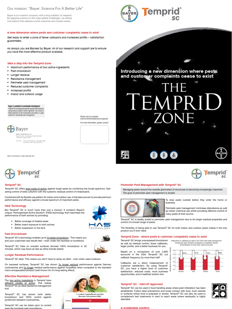PH Temprid SC | PDF | Bayer