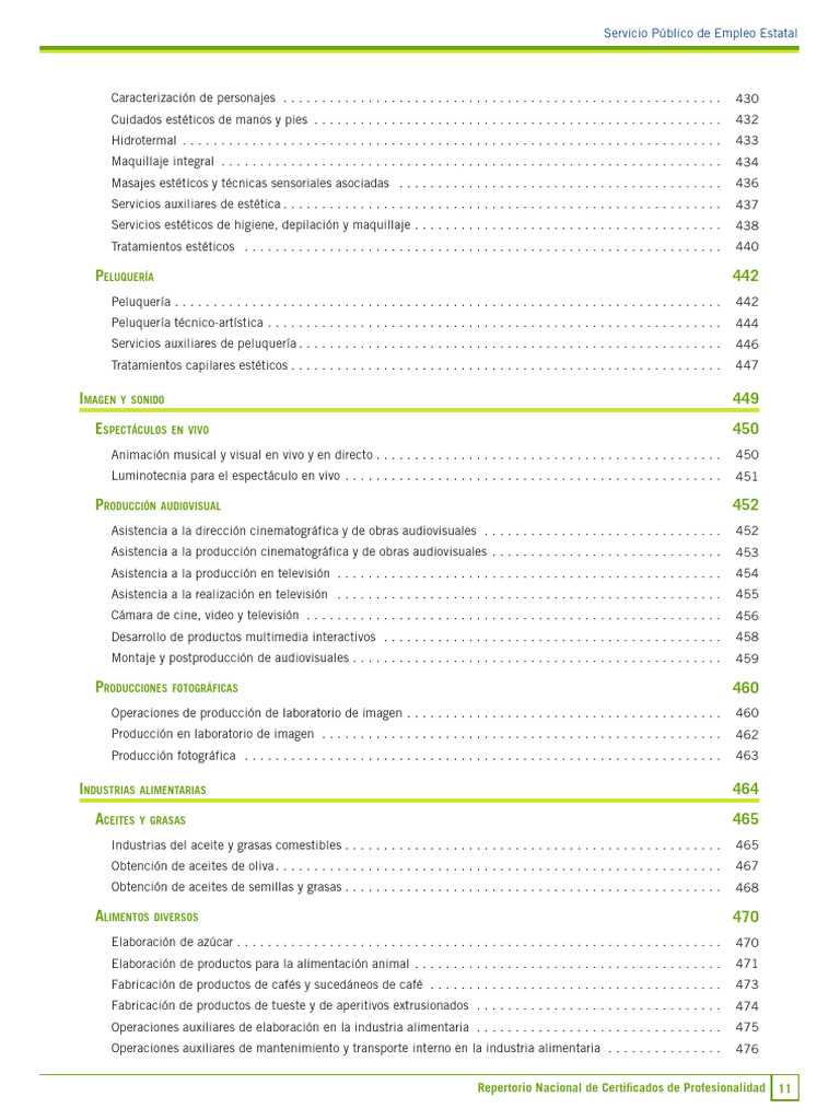 Repertorio Certificados Profesionalidad-11-20 | PDF | Acuicultura | Carpintería