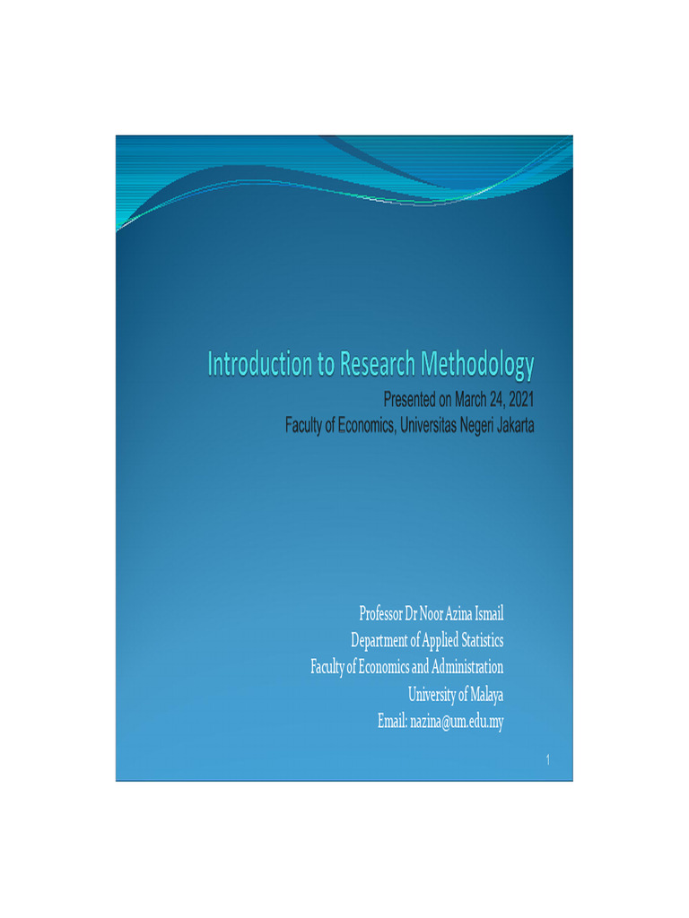 Research Methodology | PDF | Sampling (Statistics) | Dependent And Independent Variables